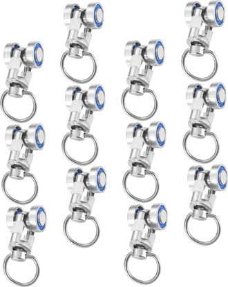 Garneck 12St Zubehörrollen für Vorhänge Fenstervorhangschiene Rollhaken für Vorhangschienen Vorhang Laufräder Metallische Vorhangrollen flaschenzug gardinen G