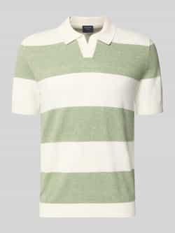 Olymp Level 5 Slim Fit Poloshirt aus Baumwoll-Mix in Strick-Optik