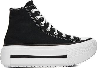 Converse Sneakers aus Stoff Chuck Taylor All Star Lift Double Stack A12975C Schwarz