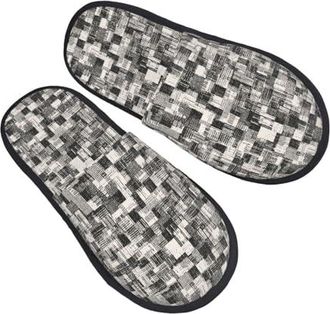 Generic Pantoufle Texture Abstraite Bross&eacute;e Chausson Maison Doux Slippers Pour Homme Int&eacute;rieur Femme L