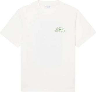 Lacoste Homme, Tops, Blanc, Taille: L T-shirt Stampa Tennis