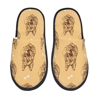 Generic Pantoufles Unisexes Imprim&eacute; Chien Mignon Chaussons Femme Confort Doubl&eacute;es En Peluche Pantoufles Pour Invit&eacute;s, Pour Hommes, F&ecirc;te, Mariage, M