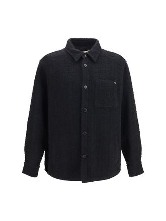 Valentino Mens Jacket Textured High-Neck Black Cotton Padded & Down