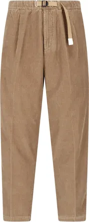 White Sand Corduroy Belted Trousers