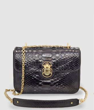 CLARIS VIROT Sac Ava Medium Python Noir