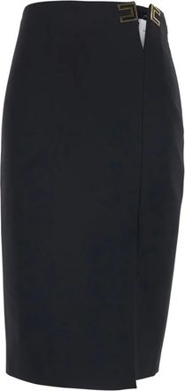 Elisabetta Franchi Femme, Jupes, Noir, Taille: 44 FR Midi Skirt