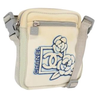 Chanel Sac bandouli&egrave;re vintage en nylon Pre-owned - Femme - Pre-owned - Blanc - Taille: ONE Size