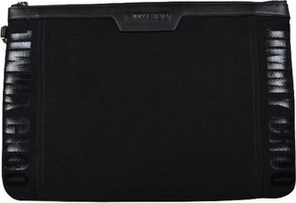Jimmy Choo London Sac clutch Derek doccasion - Homme - Pre-owned - Noir - Taille: ONE Size