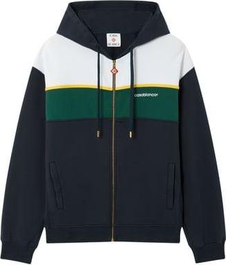 Casablanca Sweat &agrave; capuche zipp&eacute; &agrave; rayures