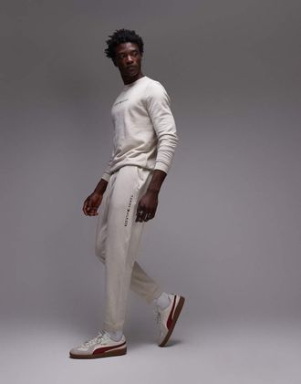 Tommy Hilfiger Jogginghose in Wollweiß mit Logo