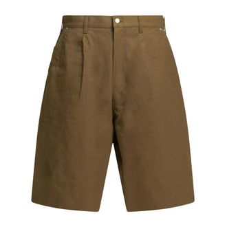 Comme Des Gar&ccedil;ons Plissierte Weitschnitt-Shorts aus Baumwolle - - Shorts - Herren - Braun - L