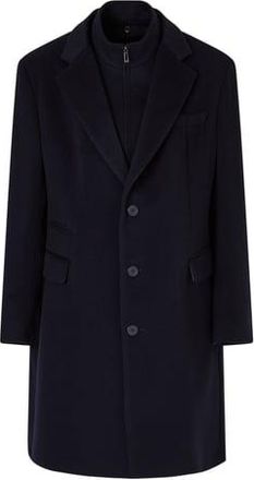 Emporio Armani Manteau droit boutonn&eacute; en cachemire