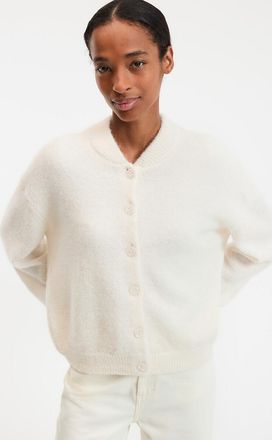 La Redoute Collections Cardigan Col Montant Grosse Maille Alpaga M&eacute;lang&eacute;