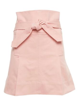 Ferragamo minijupe &agrave; taille ceintur&eacute;e - Rose