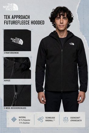 The North Face Softshelljacke atmungsaktives Material, mit WindWall-Technologie