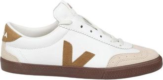 Veja Low-Top Sneaker - Leather Volley Sneakers With Suede Details - Gr. 41 (EU) - in Wei&szlig; - f&uuml;r Damen