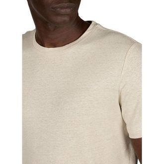 Pierre Cardin T-shirt &agrave; col rond en lin m&eacute;lang&eacute;