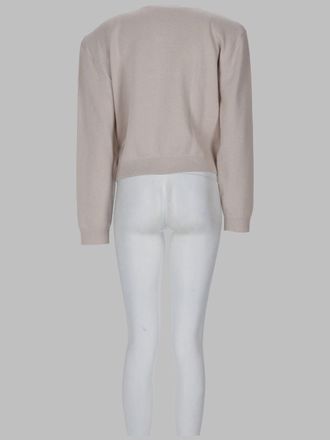 Rotate Cotton-Cashmere Logo Cardigan - Gray