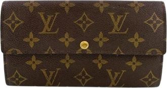 Louis Vuitton unisex, Pre-owned, Brun, Taille: ONE Size Portefeuille Vintage en Cuir Pre-owned