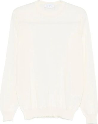 Lardini Pullover mit rundem Ausschnitt - Weiß