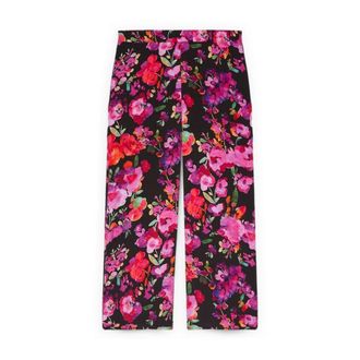 Fiorella Rubino Hose mit Blumenmuster - - Trousers - Damen - Schwarzk - 2XL