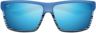 Maui Jim lunettes de soleil carr&eacute;es Alenuihaha &agrave; rayures - Bleu