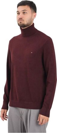 Tommy Hilfiger Homme, Pulls, Rouge, Taille: 2XL Pull Col Roul&eacute; En Cachemire