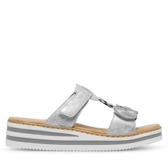 Rieker Pantoletten Rieker V02K3-40 Silberfarben