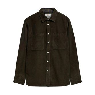 Barbour Chemise Authentique en Velours C&ocirc;tel&eacute; - Homme - Chemises - Vert - Taille: L