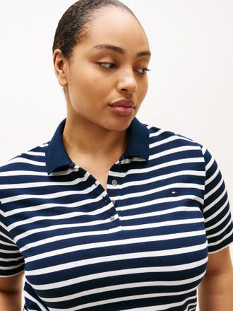 Tommy Hilfiger Poloshirt CRV 1985 REG PIQUE POLO SS in gro&szlig;en Gr&ouml;&szlig;en, Piqu&eacute;-Qualit&auml;t
