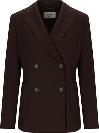 Weekend by Max Mara BLAZER ORNATI DOUBLE-BOUTONNAGE MARRON MAX MARA WEEKEND
