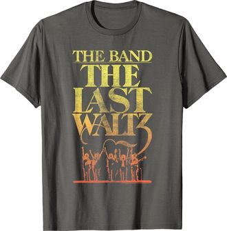 Popfunk THE BAND THE LAST WALTZ T-Shirt Damen Grau S Klassisch geschnitten Doppelt genähter Saum Kurzarm Crew-Ausschnitt