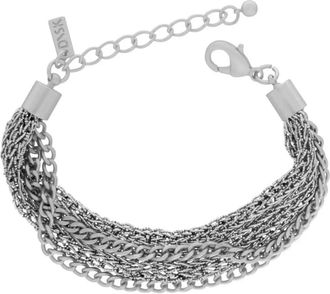 Dansk Copenhagen Silberbeschichtetes Gestricktes Armband - - Accessories - Damen - Grau - ONE SIZE