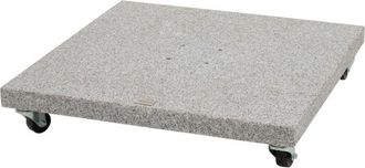 Siena Garden Schirmständer Granit Ennio Base 120 kg light grey mit Rollen