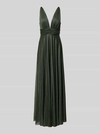 Jake*s Abendkleid mit V-Ausschnitt und Taillenband