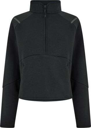 Under Armour Unstoppable Sweatshirt f&uuml;r Damen, mit kurzem Rei&szlig;verschluss, Fleece, Regul&auml;r (Schwarz)