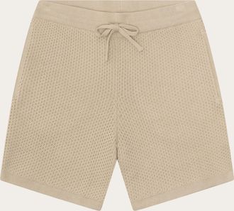 Knowledge Cotton Apparel Damen vegan Knit Shorts Wide Light Feather Gray