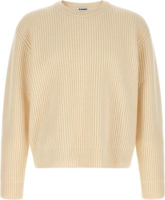 Jil Sander Homme, Pulls, Beige, Taille: M Pull en maille torsad&eacute;e Fisherman