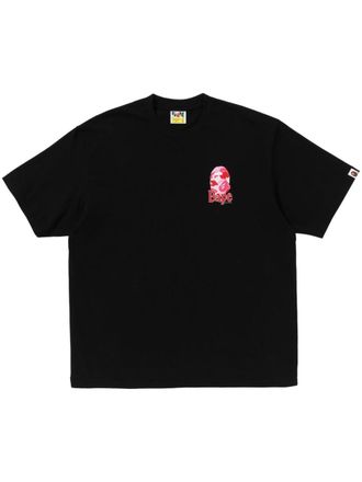 A Bathing Ape t-shirt en coton à logo imprimé - Noir