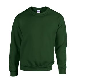 Gildan Herren Sweatshirt aus Fleece mit Rundhalsausschnitt, Stil G18000/1x Forest Green & 1x HL Kauf Notizblock, XXL