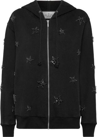 Philipp Plein Hoodie Sweatjacket LS Stars - - Sweatshirts & Hoodies - Damen - Schwarzk - XS