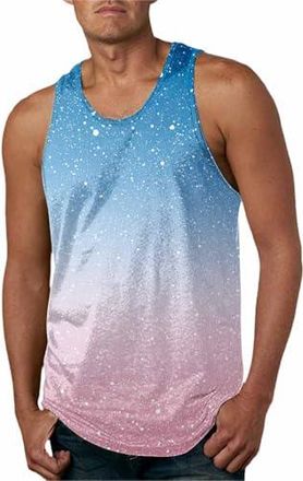 Generic DENGJIAMY D&eacute;bardeurs D&eacute;grad&eacute;s pour Homme &Eacute;t&eacute; D&eacute;contract&eacute; Imprim&eacute; T-shirt Col en U Hauts de Plage Mode Grande Taille V&ecirc;tements Hommes Vacances Chemises