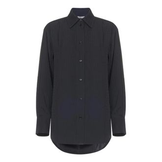 Victoria Beckham Satin-Jacquard-Hemd - - Blouses & Shirts - Damen - Schwarzk - 2XS