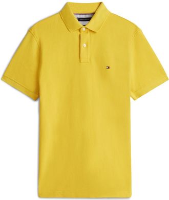 Tommy Hilfiger Piqu&eacute;-Poloshirt Regular Fit 1985 mit Stretch-Anteil und Flag-Stickerei in