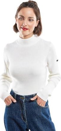 Armor Lux Pull Combourg - Laine m&eacute;rinos Milk XL