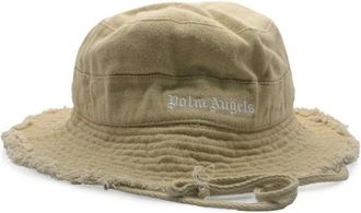 Palm Angels Homme, Accessoires, Beige, Taille: ONE Size Logo Fisherman Hat
