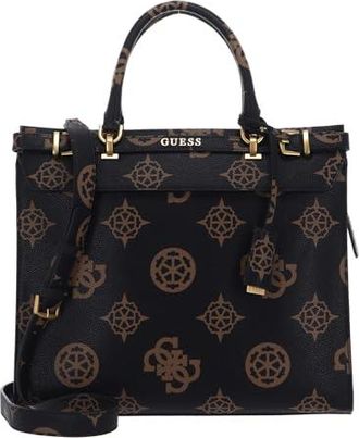 Guess Sac à main sestri logo impression 4G pivoine PO900123 logo mocha, multicolore, Large