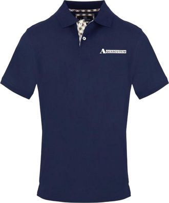 Aquascutum Poloshirt f&uuml;r Herren, Mit Kragen, Piqu&eacute; (Marine)