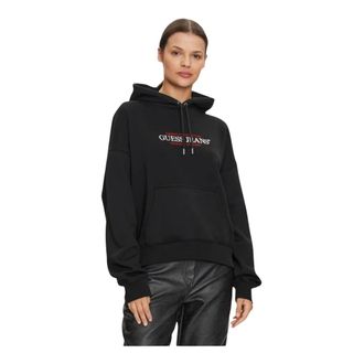 Guess Femme, Sweatshirts et sweats &agrave; capuche, Noir, Taille: 36 FR GJ Hood OS American TR Sweat
