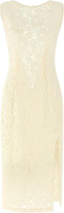 Pinko Pinko, Femme, Robes, Blanc, Taille: 38 FR Drupa Lace Midi Dress